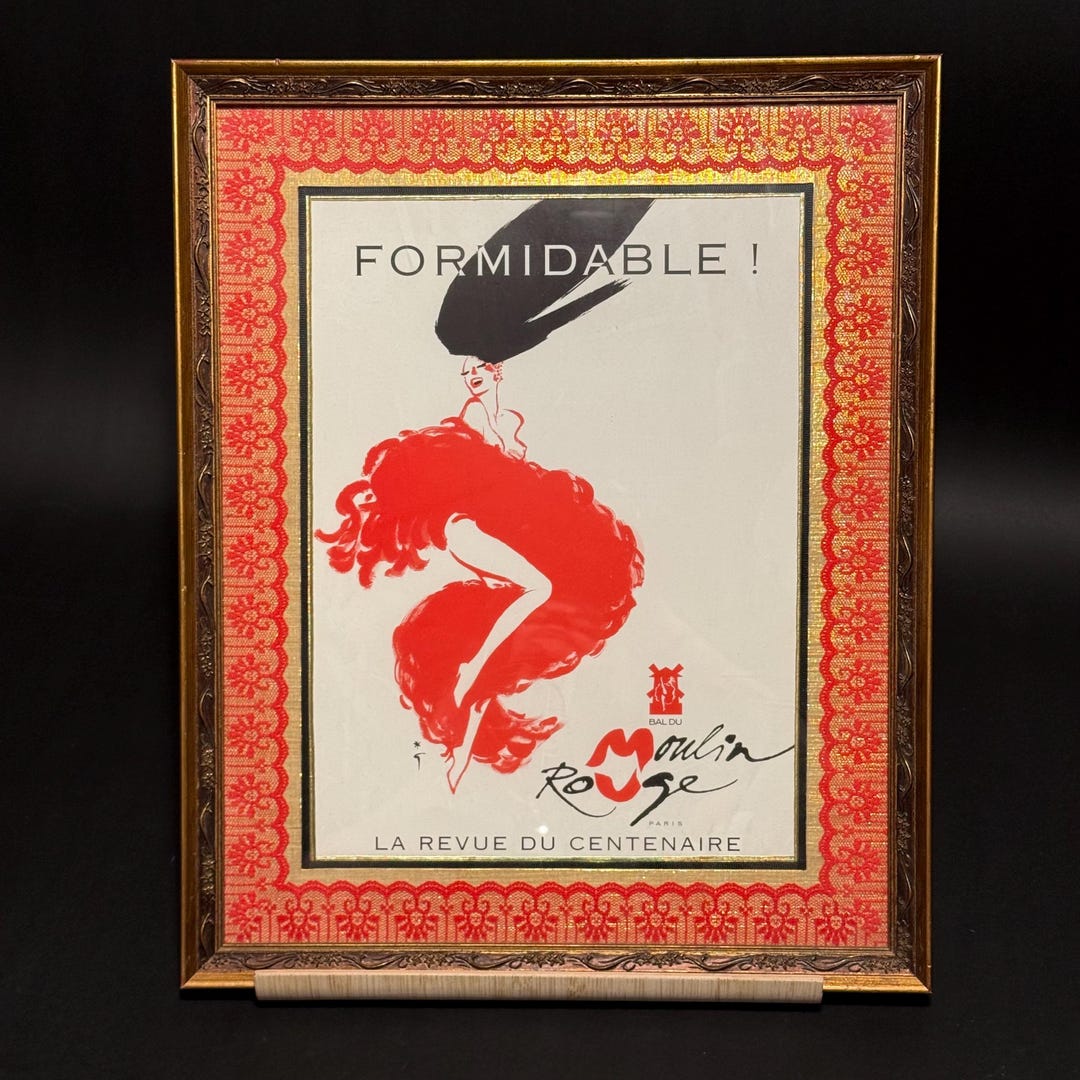 Vintage Formidable Moulin Rouge Intricately Framed Poster - Etsy