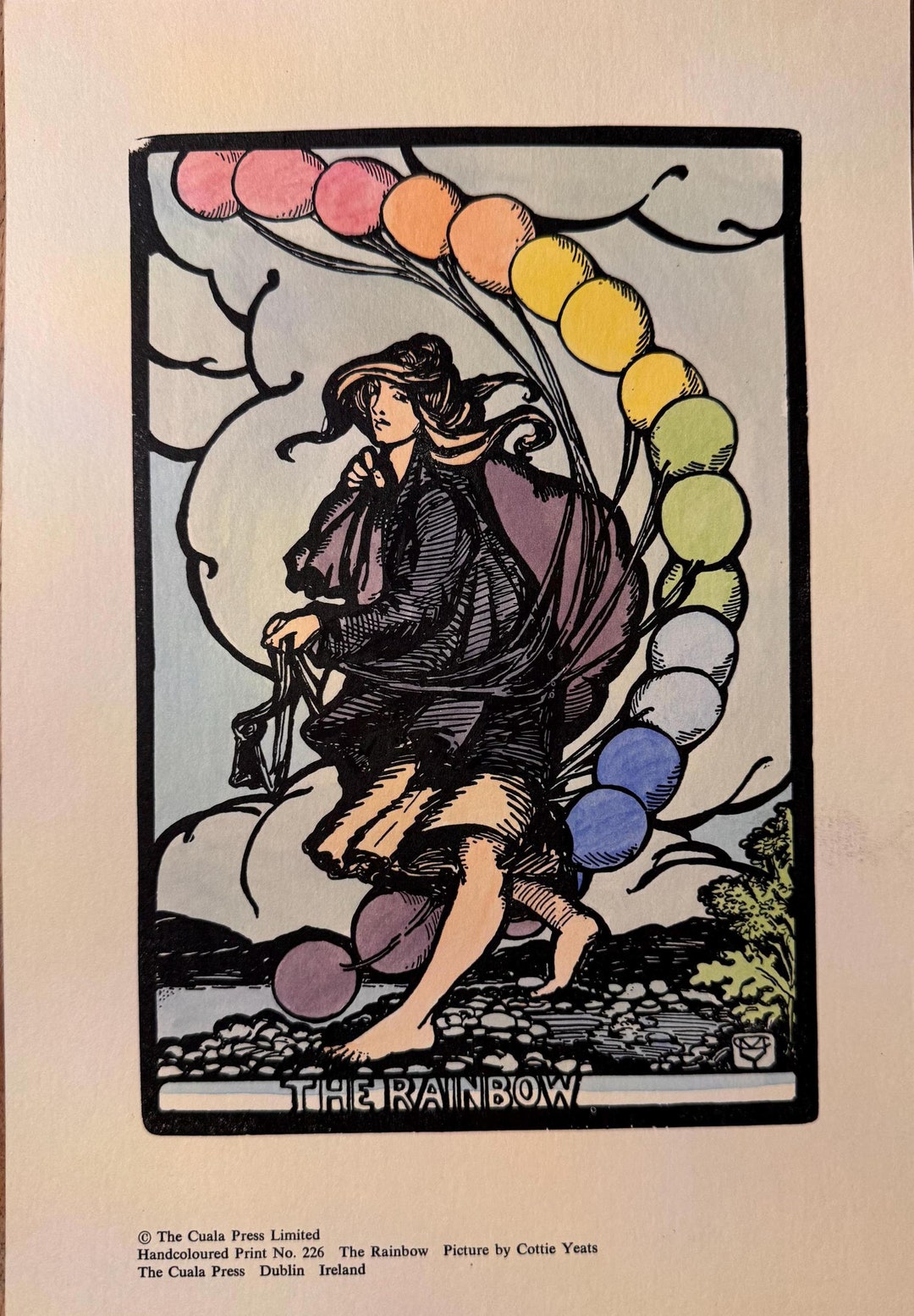 Print“the Rainbow” the Cuala Press (yeats) Early 1910-1940s Dublin ...