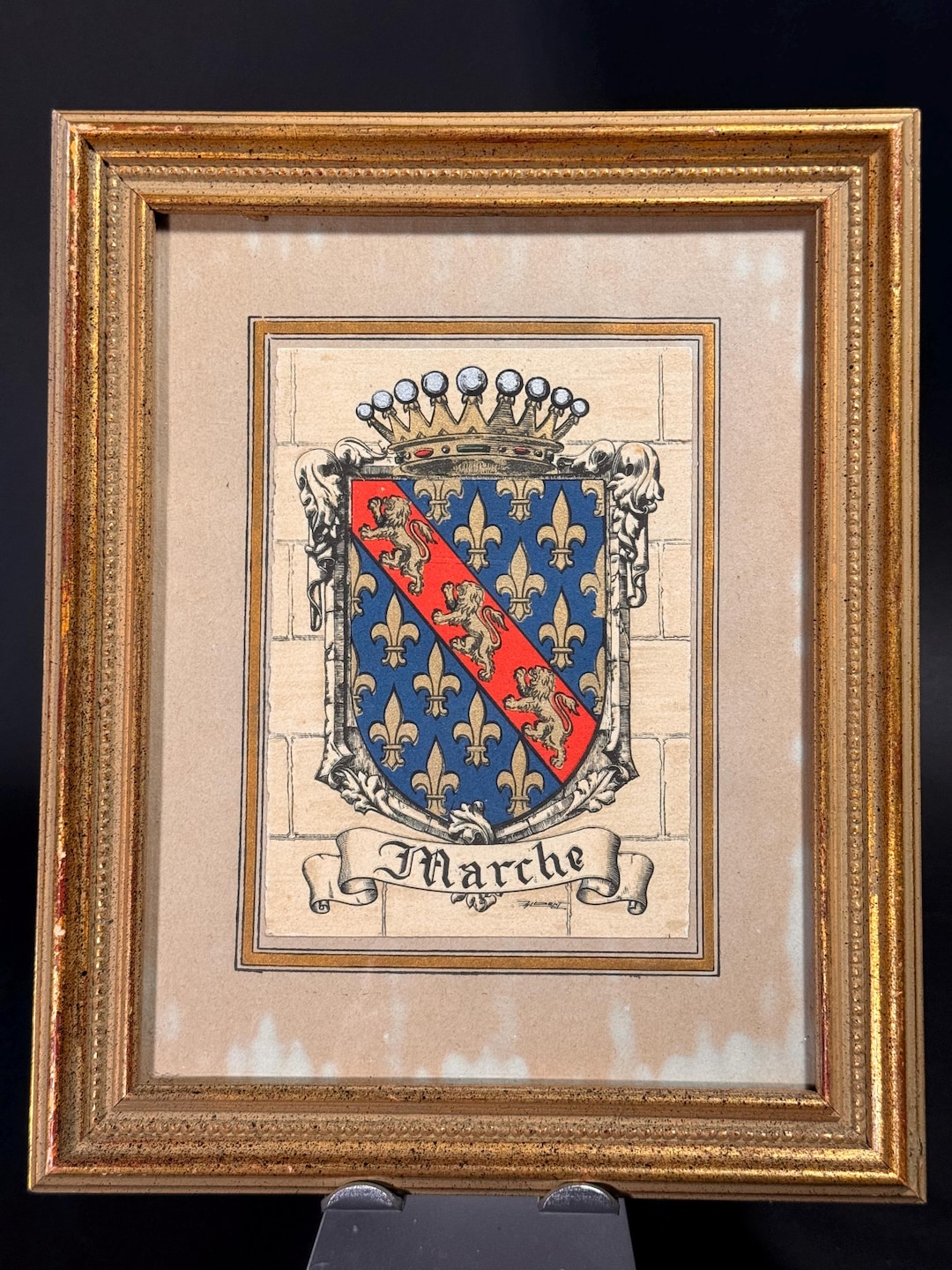 Vintage Postcard Crest of Peter II of Bourbon - La Marche 1958 - Etsy
