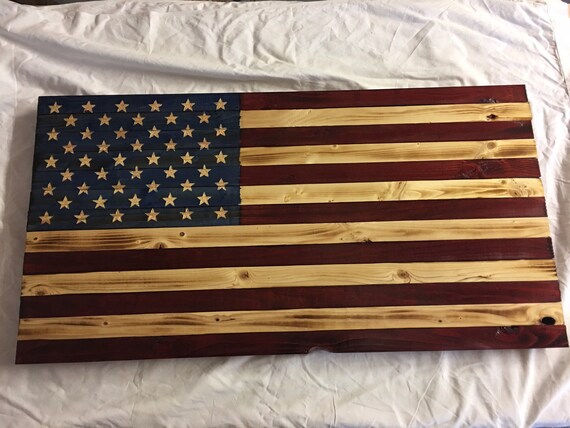 Handmade Wooden American Flag | Etsy