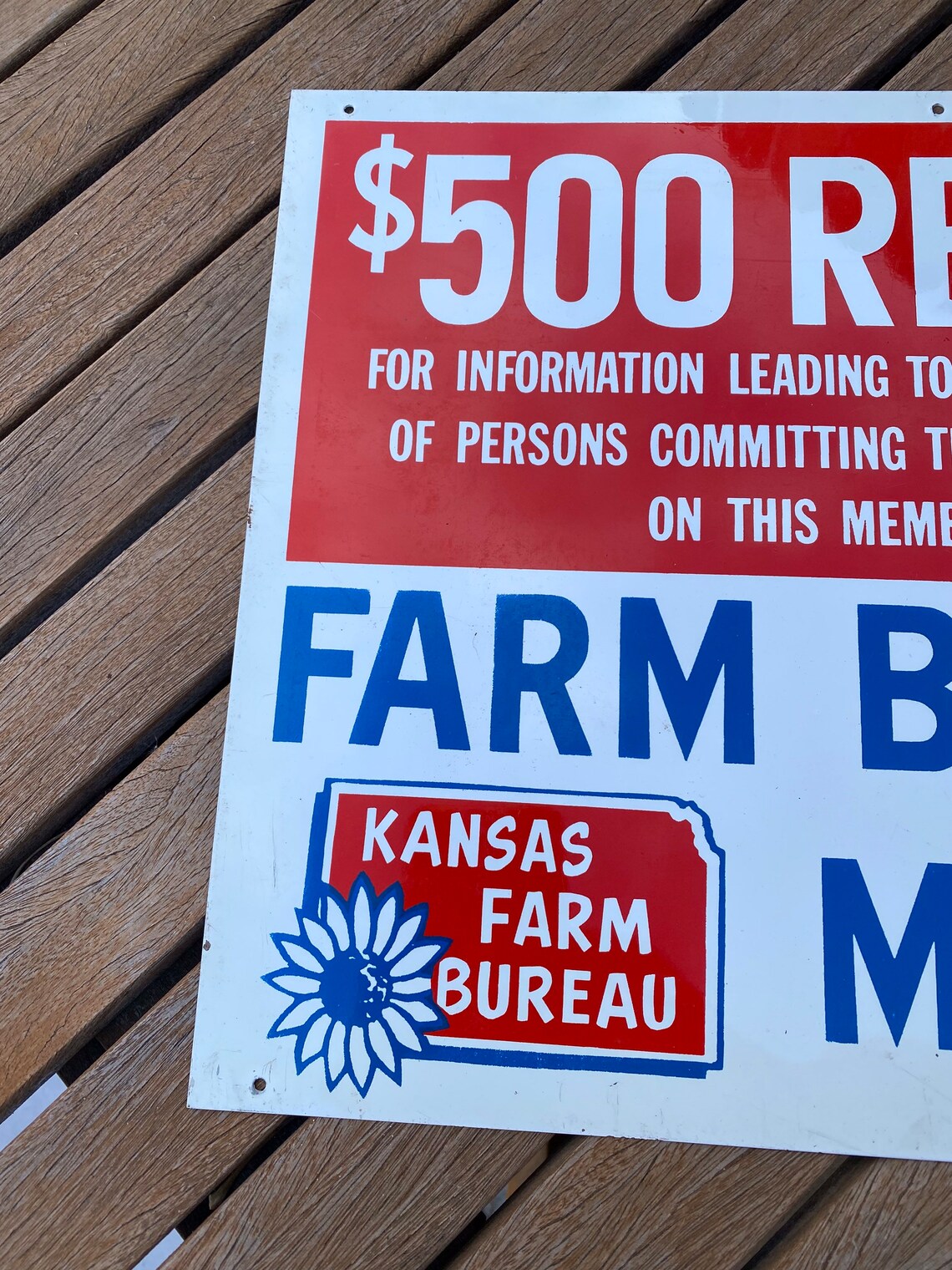 1940-1960 Kansas Farm Bureau Metal Sign - Etsy