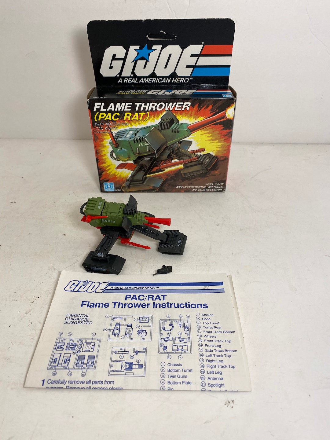 Original 1983 GI Joe Flame Thrower Pac/rat Complete - Etsy