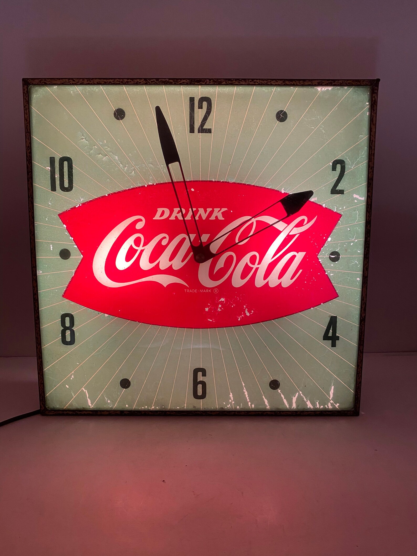 Original 1960s Cocoa Cola Pam Clock | Etsy