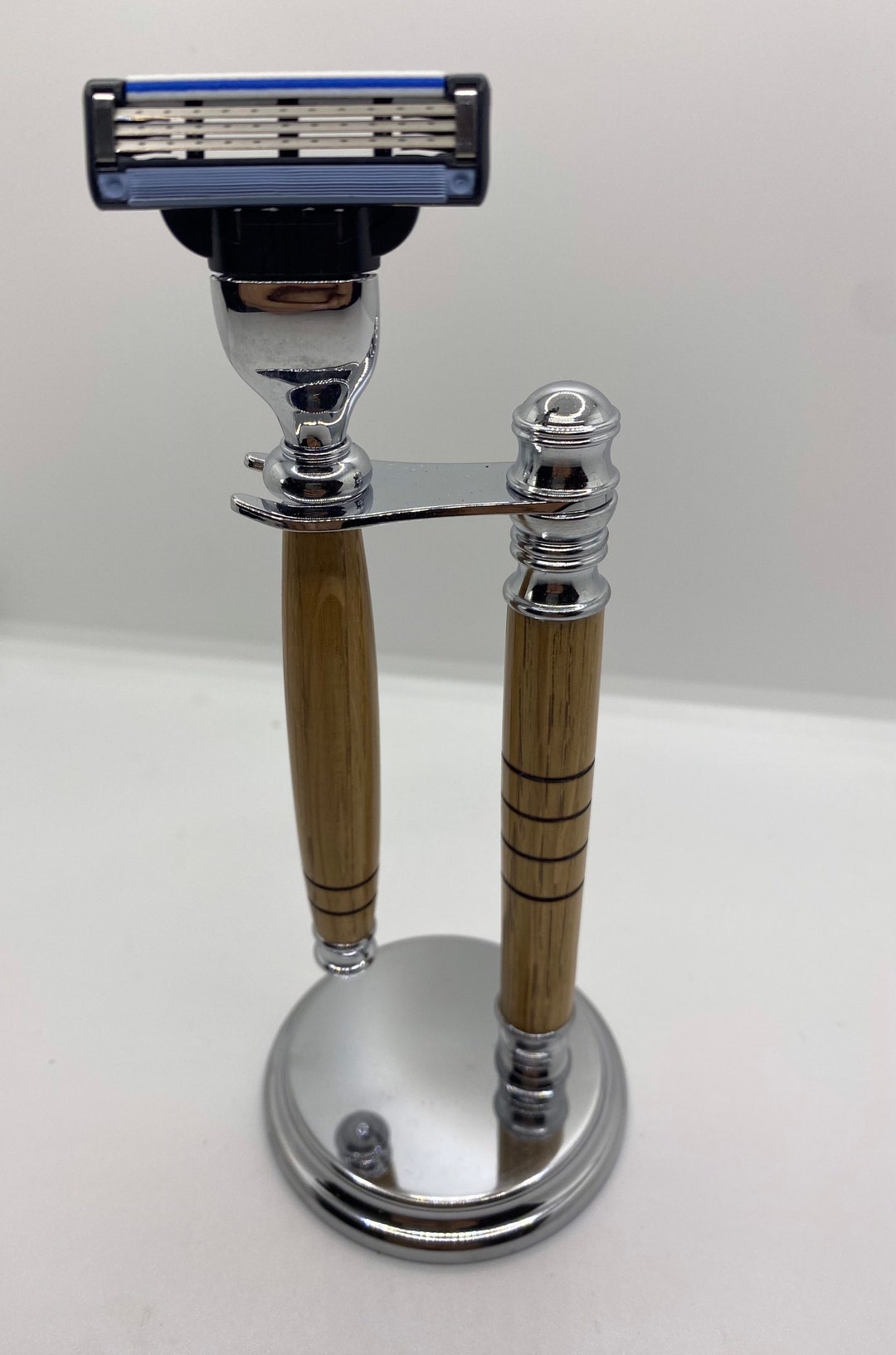 Custom Hand Turned Razor and Stand - Etsy