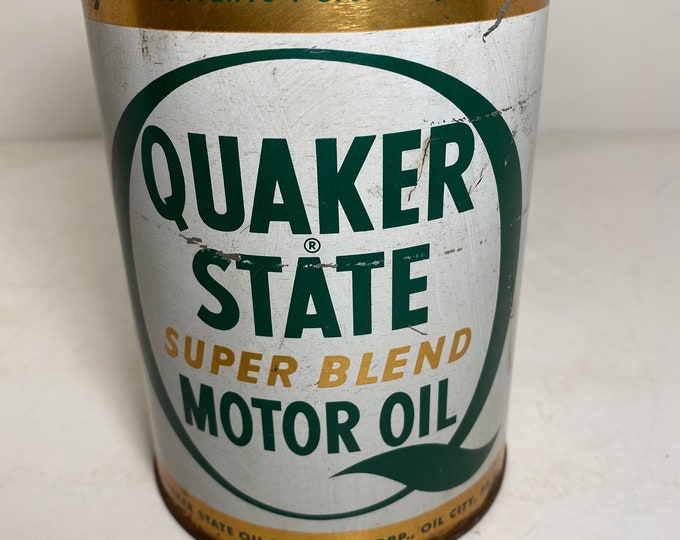 Original Unopened Quaker State Oil Quart Metal Can - Etsy