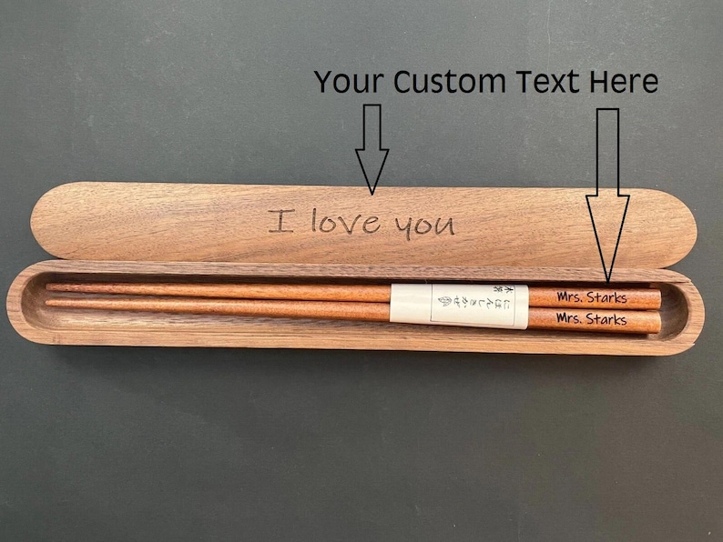 Custom Chopsticks, Personalized Wood Japanese Chopsticks, Sushi Lover ...