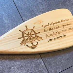 Personalized Miniature Canoe Paddle - Custom Design - Camping or Hiking ...