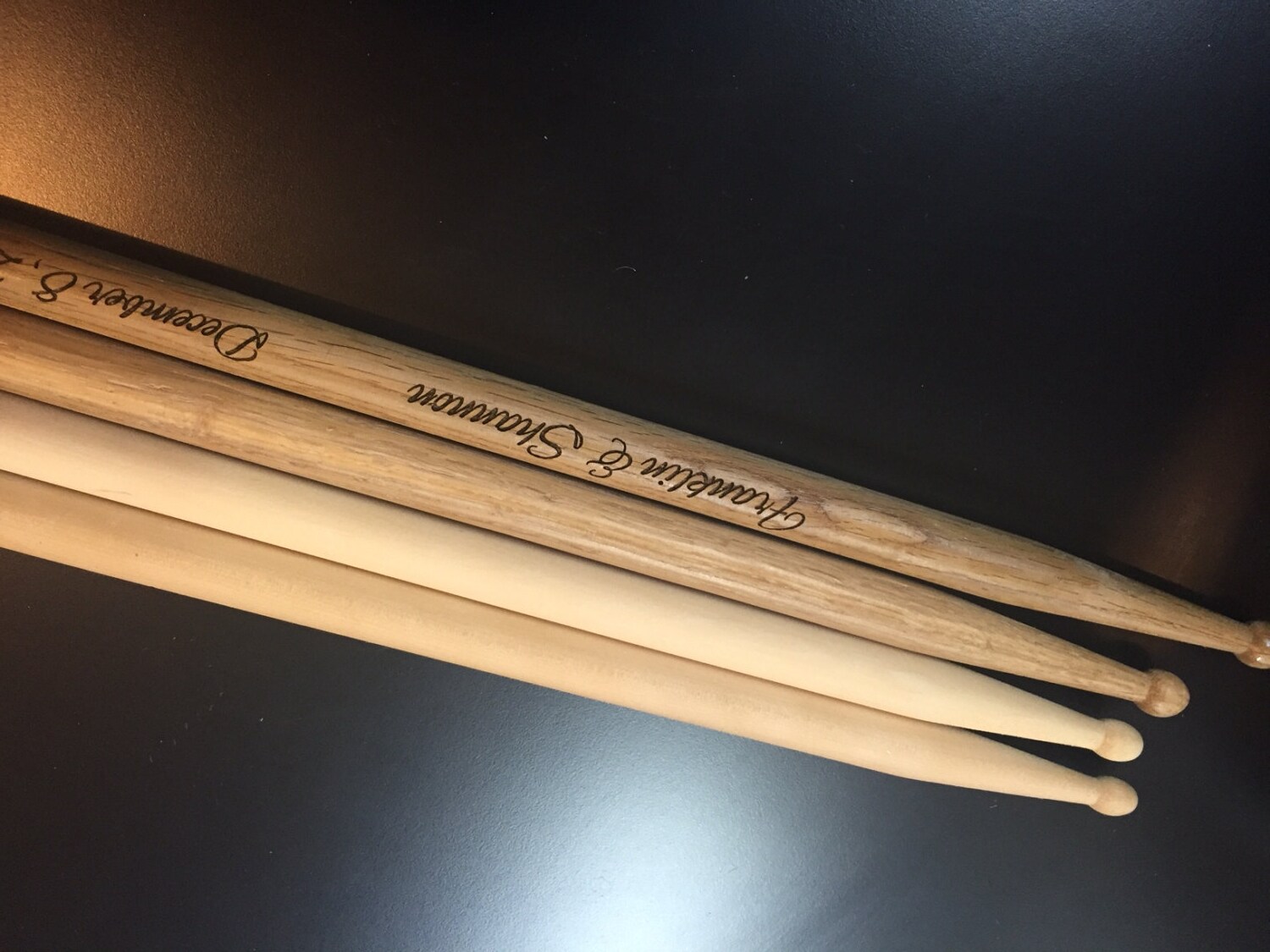 Personalized OAK Drum Sticks - Custom Laser Engraved With Your Message ...