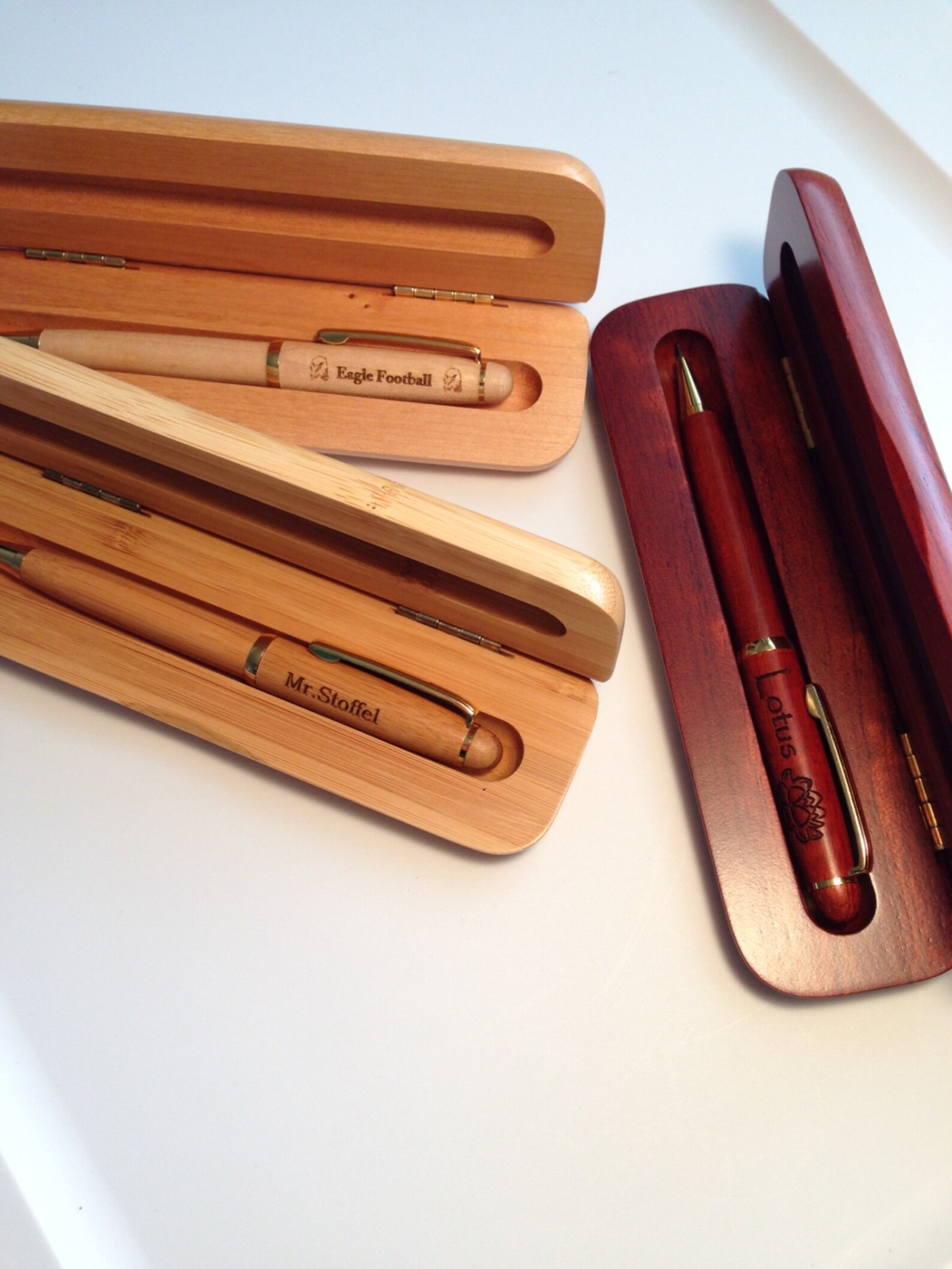 Single Pen Office Set. Your Choice of a bamboo Maple or - Etsy
