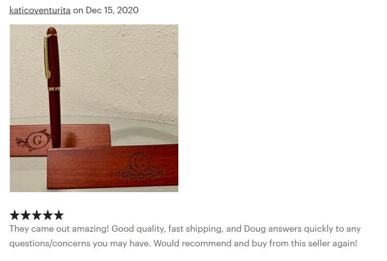 Beautiful Personalized Pen Set Triangle Case with Pen | Etsy