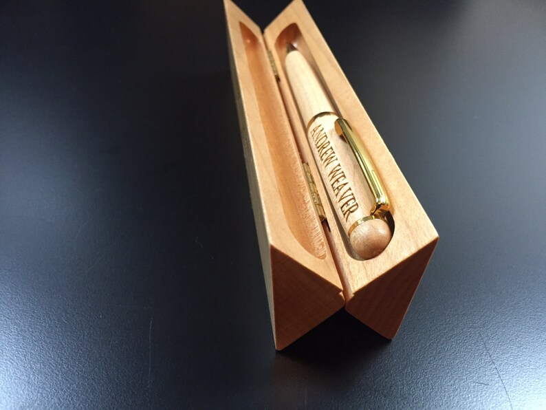 Beautiful Personalized Pen Set Triangle Case With Pen | Etsy