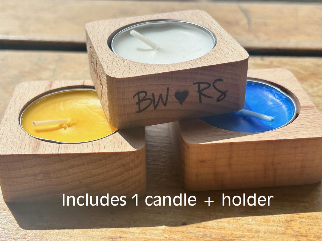 Custom Wood Tea Light Candle Holder | Gift for Weddings, Parties ...