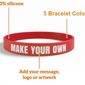 Custom Silicone Rubber Bracelets - CHOICE of Colors and Styles - Your ...