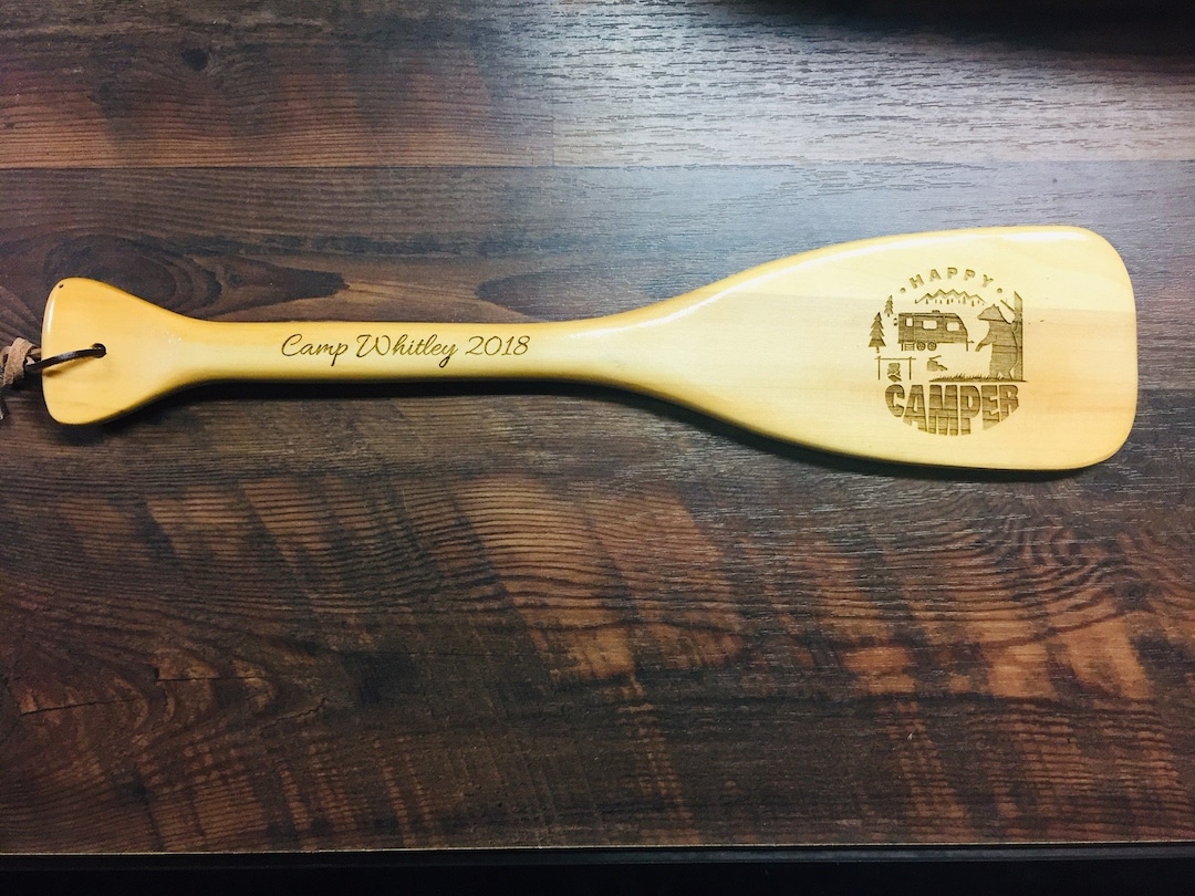 Personalized Miniature Canoe Paddle - Custom Design - Camping or Hiking ...
