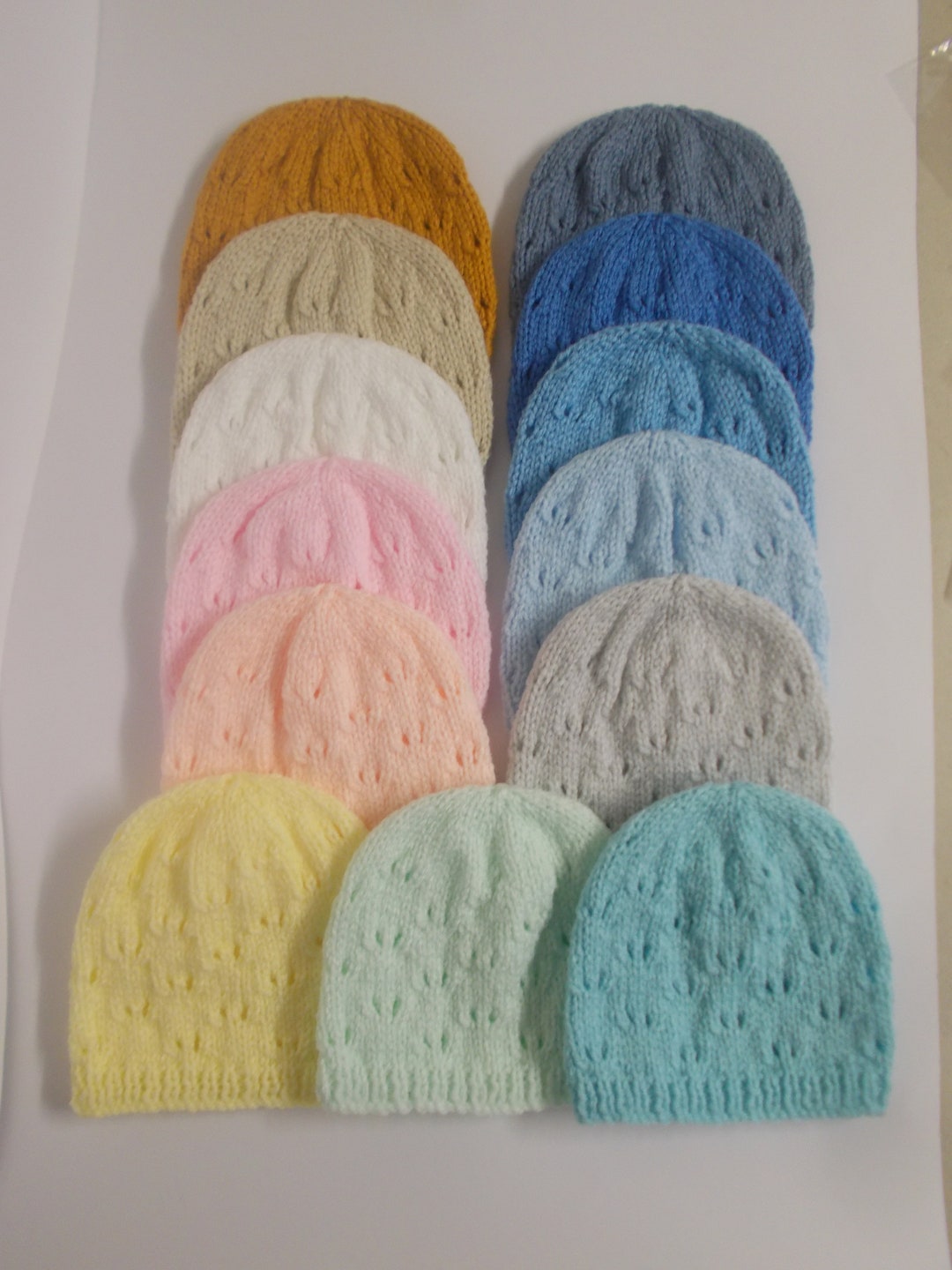 Hand Knitted Baby Hat, Hand Knitted Baby Beanie Hat, Newborn Baby ...