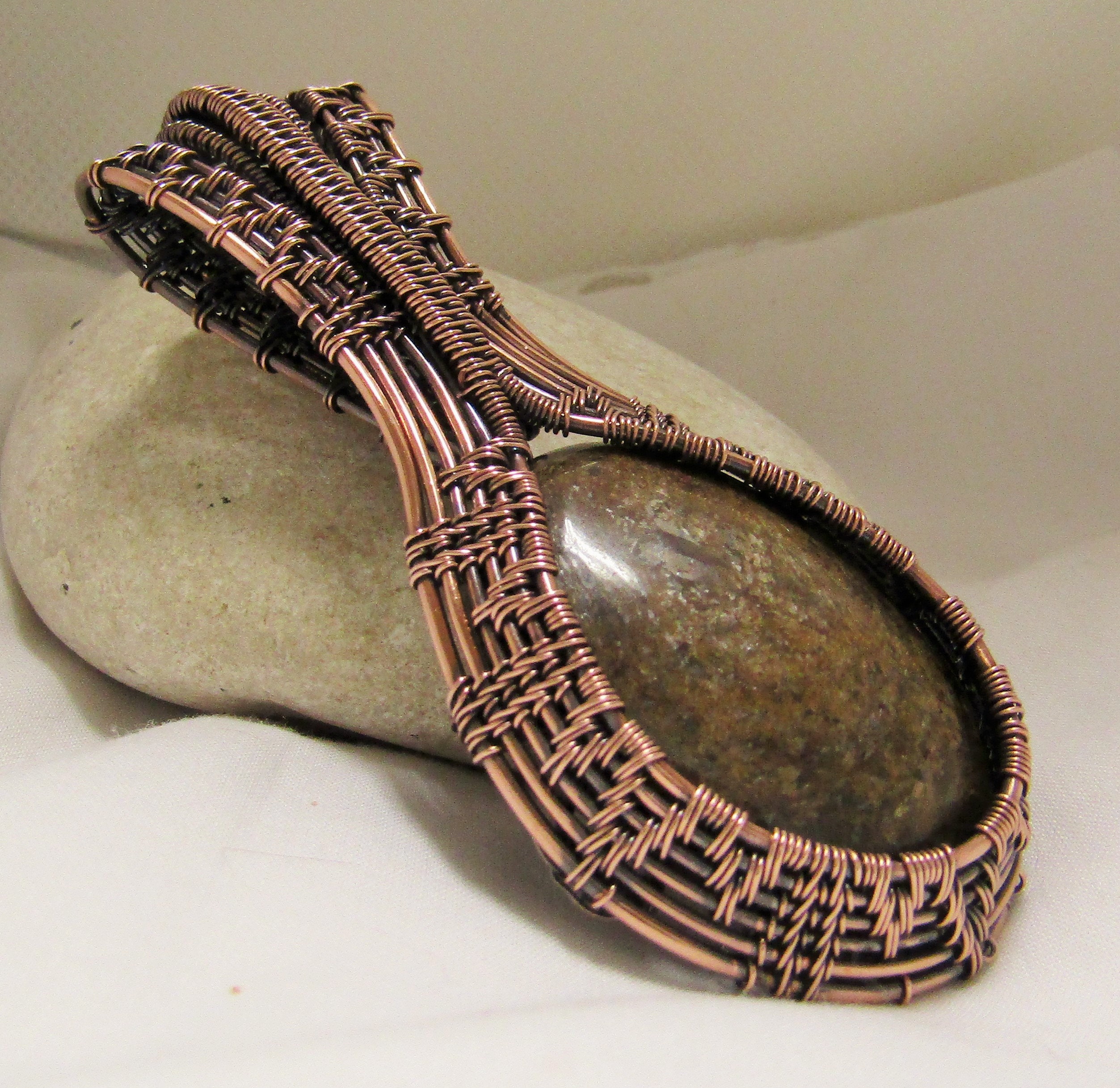 Bornite in Copper Pendant, Wire Wrapped Pendant, Wire Wrapped Jewelry ...