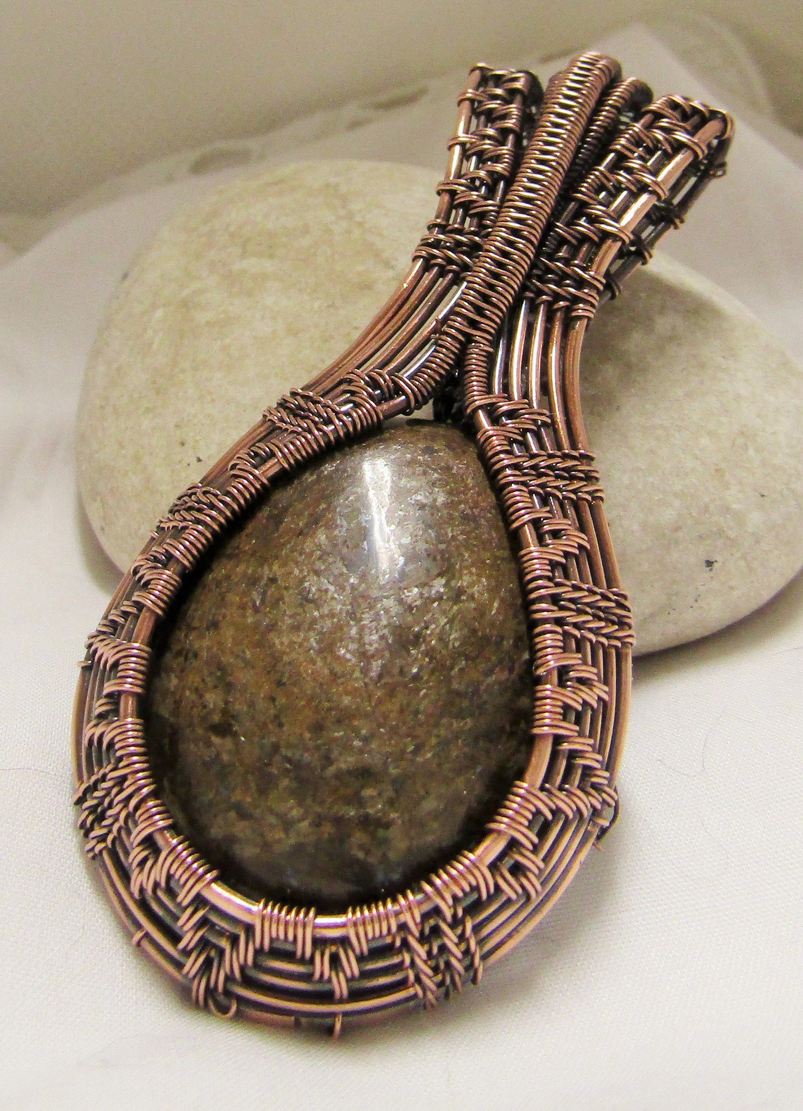 Bornite in Copper Pendant, Wire Wrapped Pendant, Wire Wrapped Jewelry ...