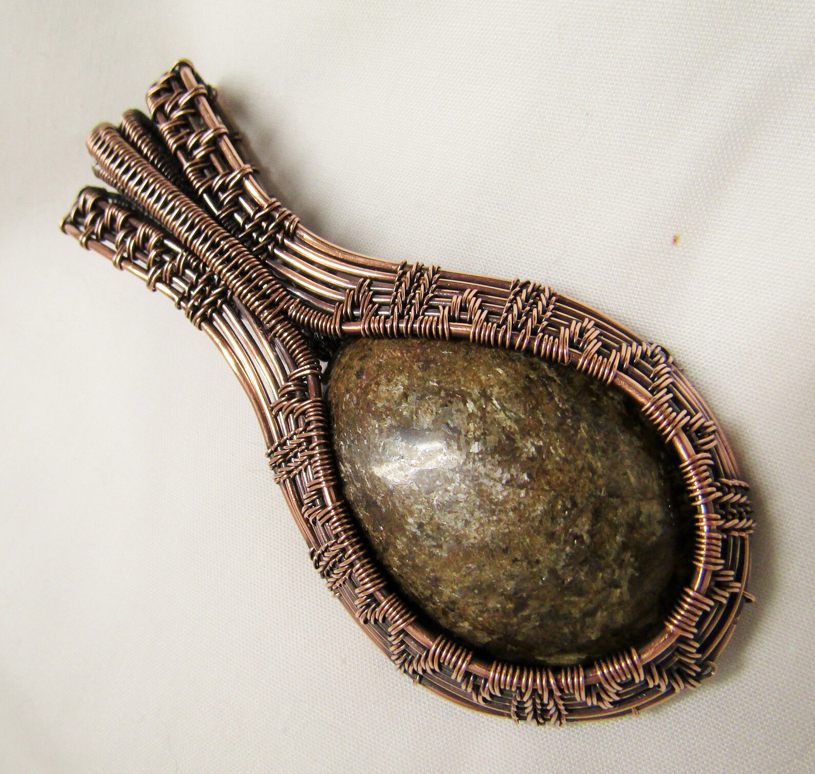 Bornite in Copper Pendant, Wire Wrapped Pendant, Wire Wrapped Jewelry ...
