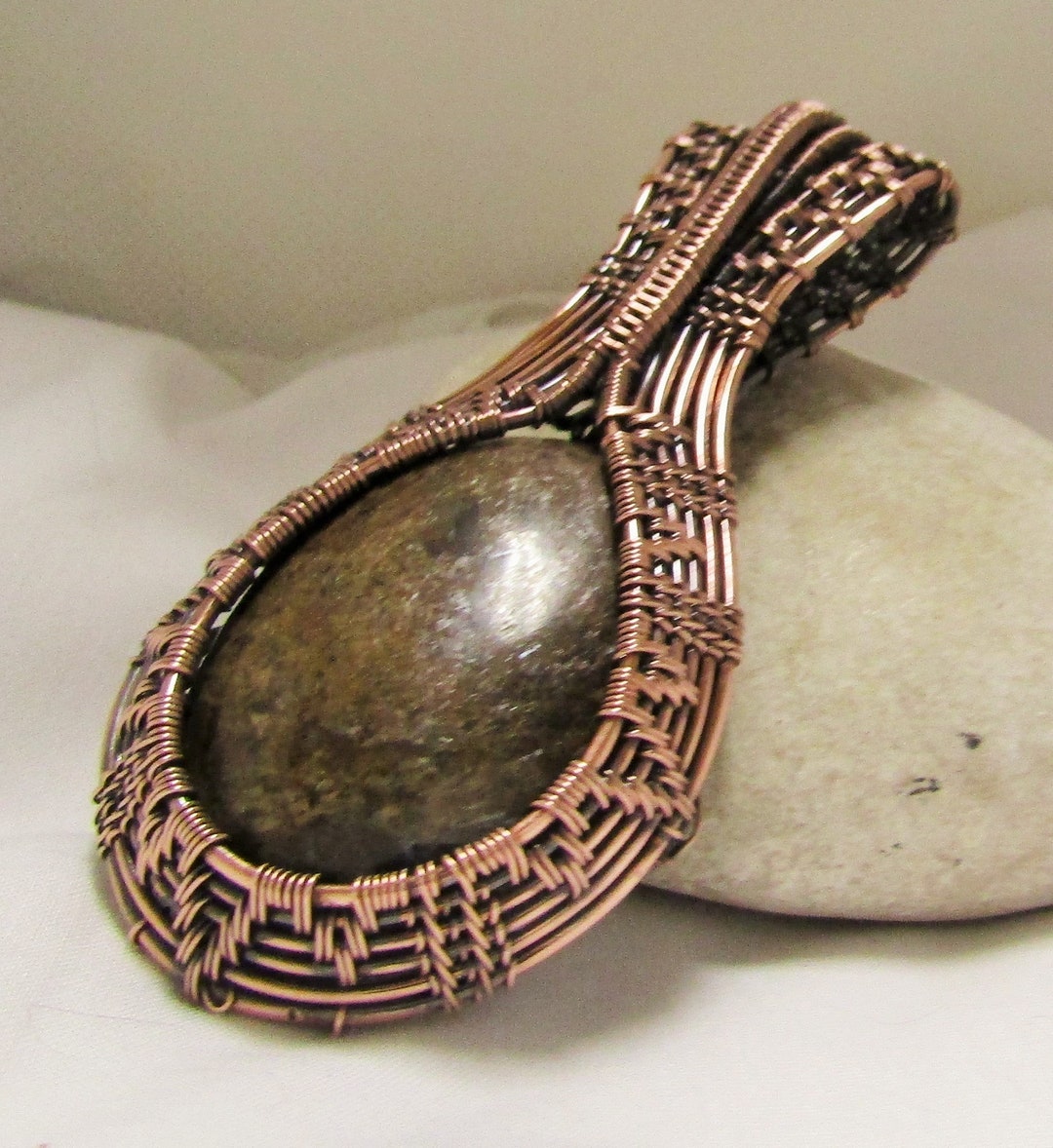 Bornite in Copper Pendant, Wire Wrapped Pendant, Wire Wrapped Jewelry ...