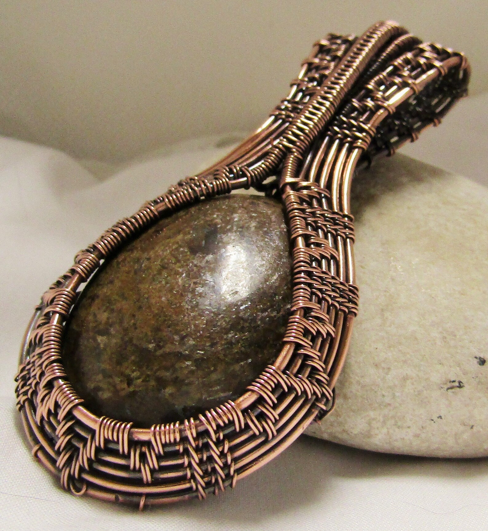Bornite in Copper Pendant, Wire Wrapped Pendant, Wire Wrapped Jewelry ...