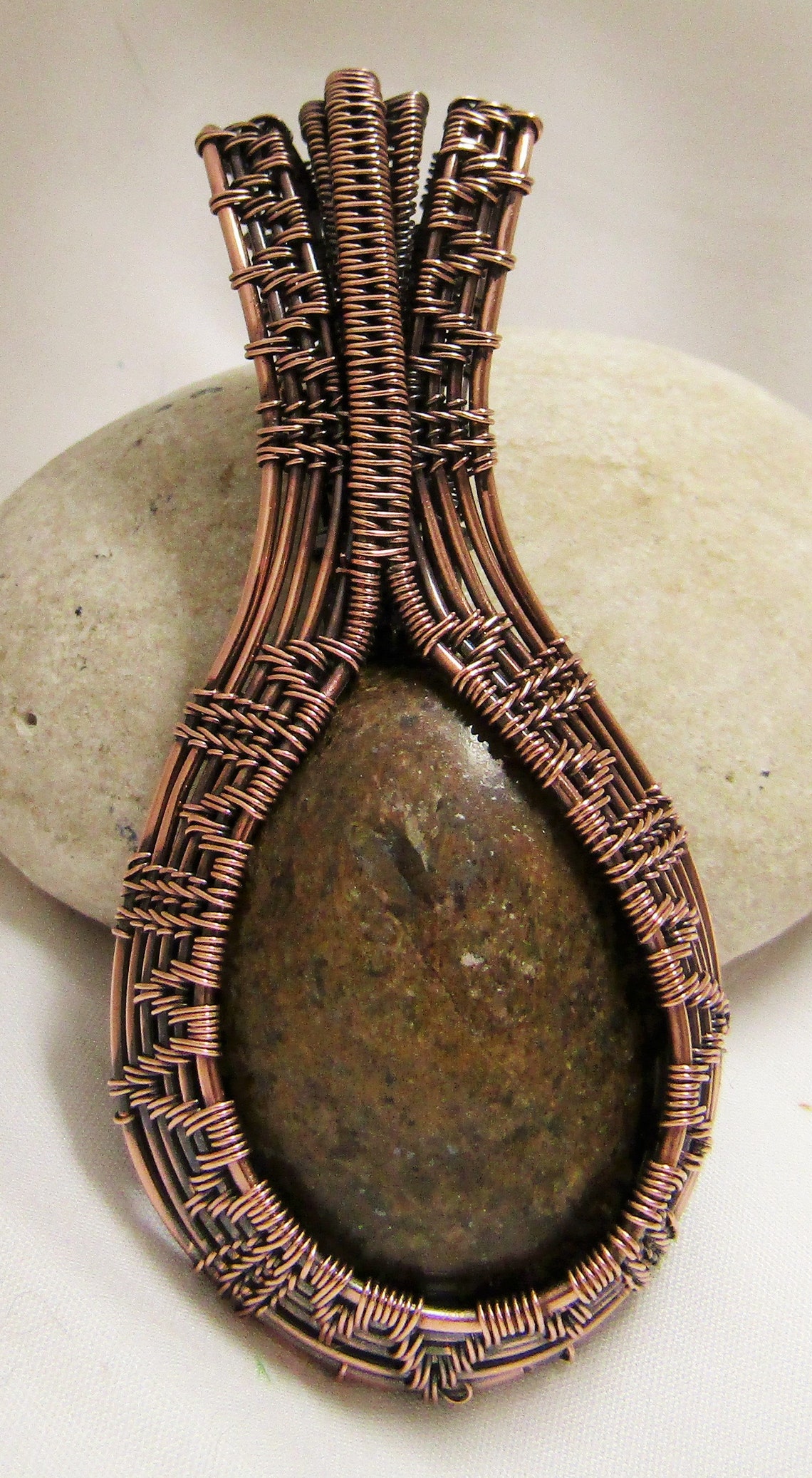 Bornite in Copper Pendant, Wire Wrapped Pendant, Wire Wrapped Jewelry ...