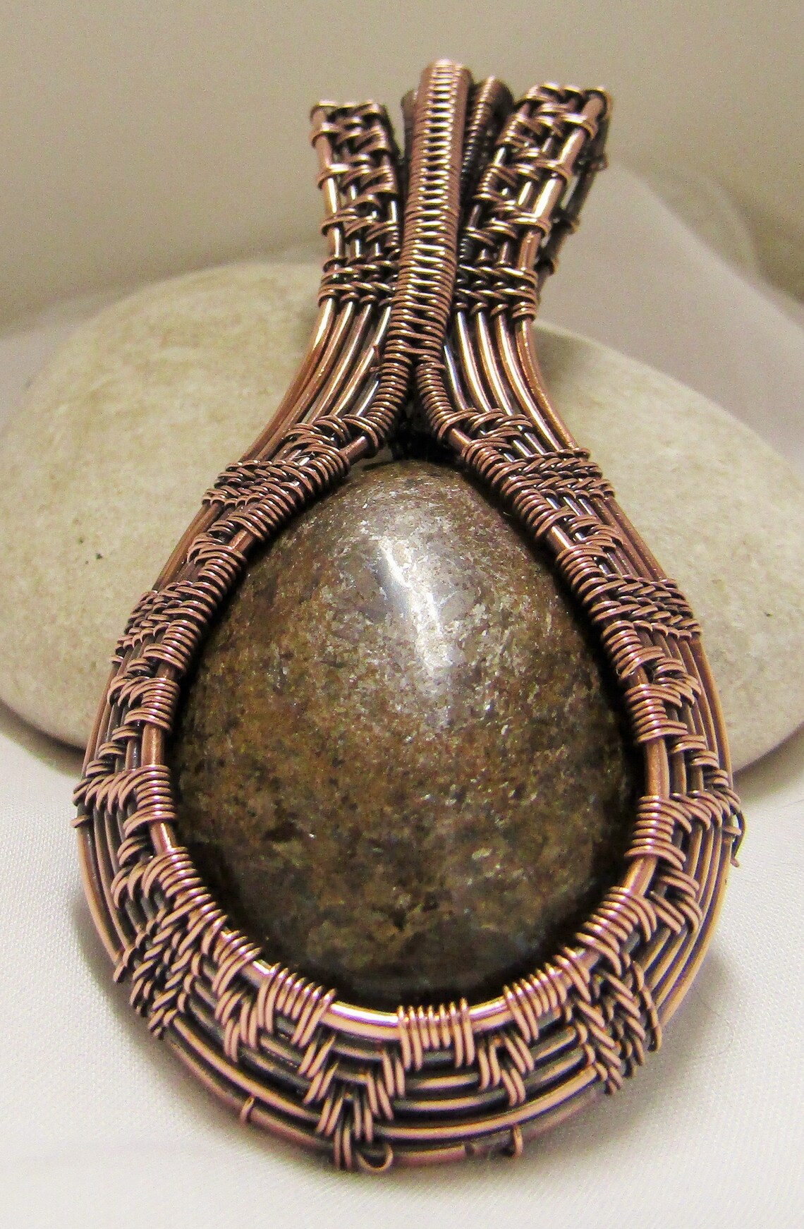 Bornite in Copper Pendant, Wire Wrapped Pendant, Wire Wrapped Jewelry ...