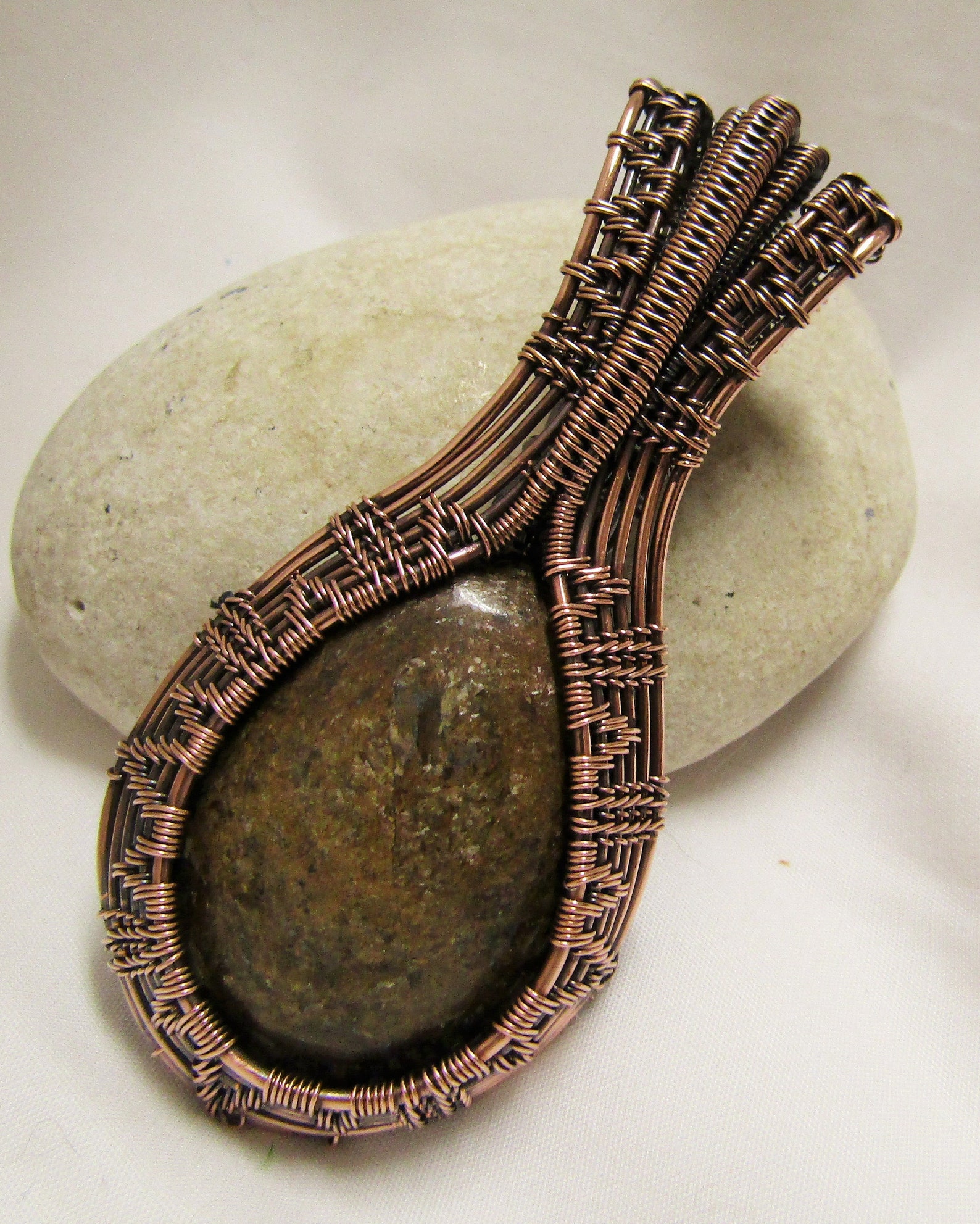 Bornite in Copper Pendant, Wire Wrapped Pendant, Wire Wrapped Jewelry ...