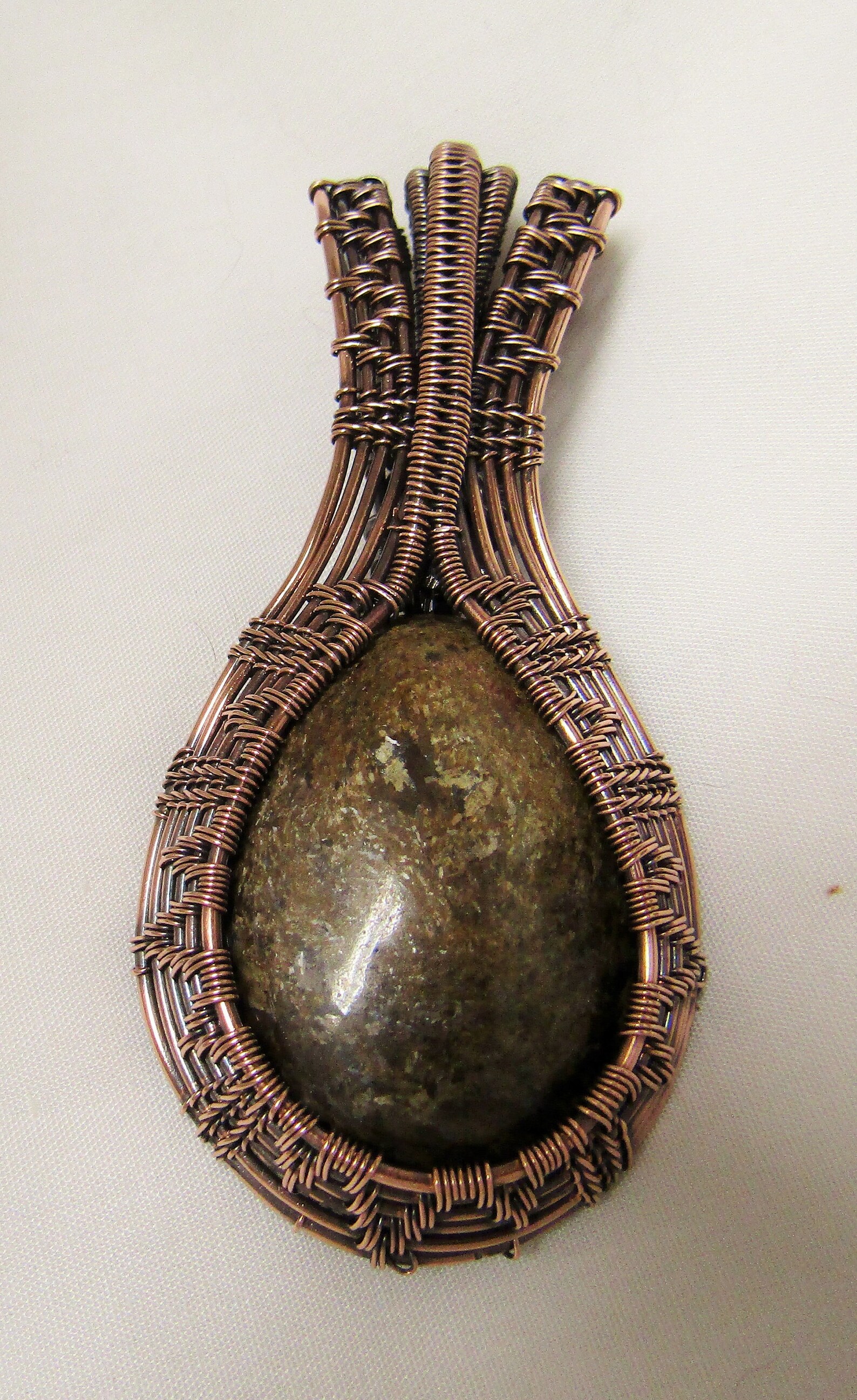 Bornite in Copper Pendant, Wire Wrapped Pendant, Wire Wrapped Jewelry ...