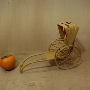 Vintage Japanese Bamboo Rickshaw Cart for Ikebana Flower | Etsy