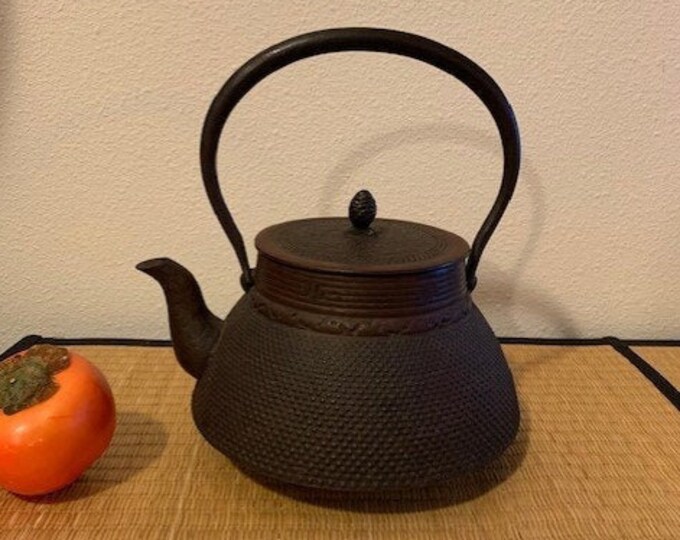 Large Vintage Japanese Cast Irontea Kettle Nambu Tetsubin Brown Hobnail Design - Etsy