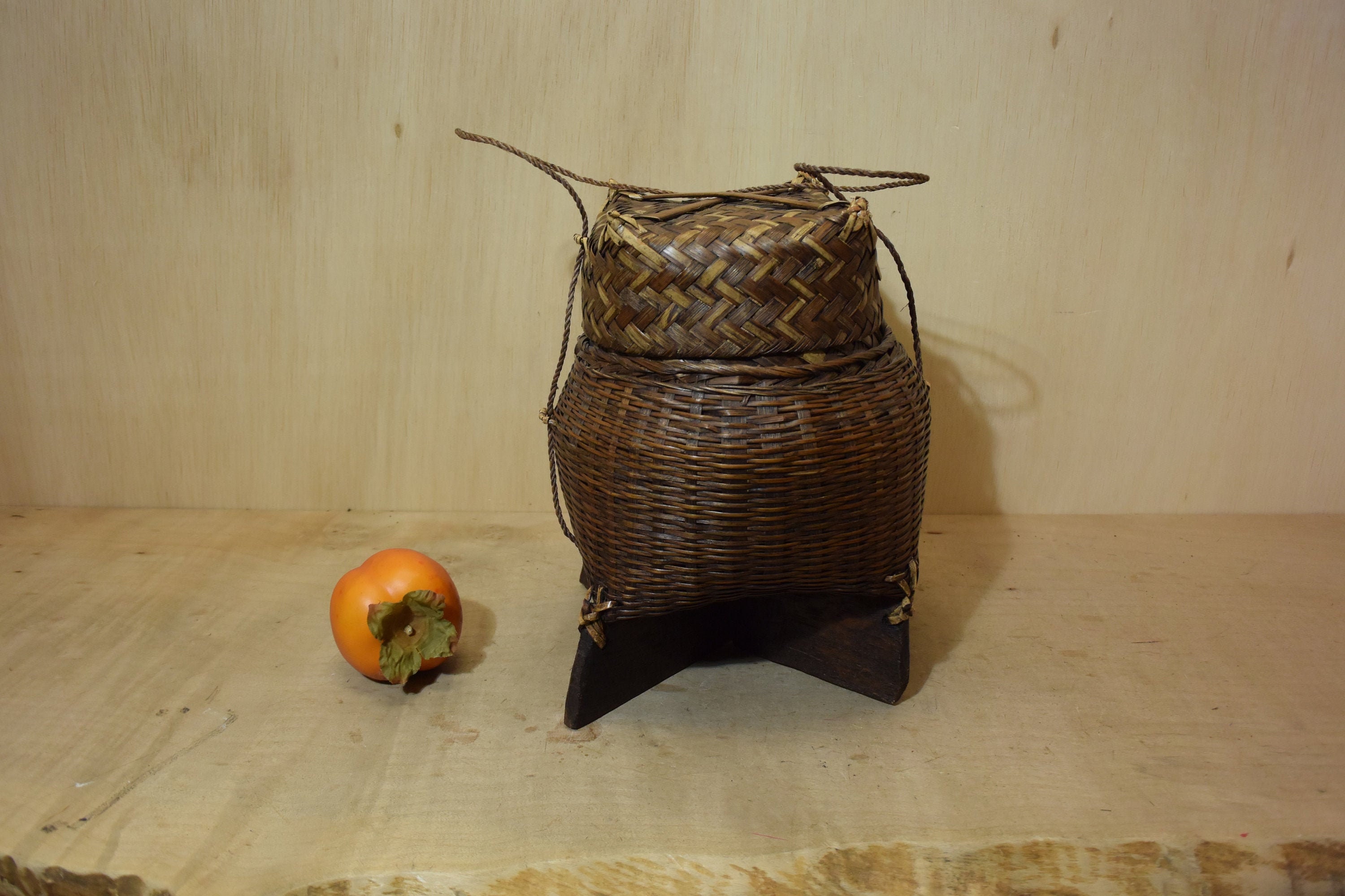 Vintage Southeast Asian Bamboo Rice Basket Laos Cambodia | Etsy