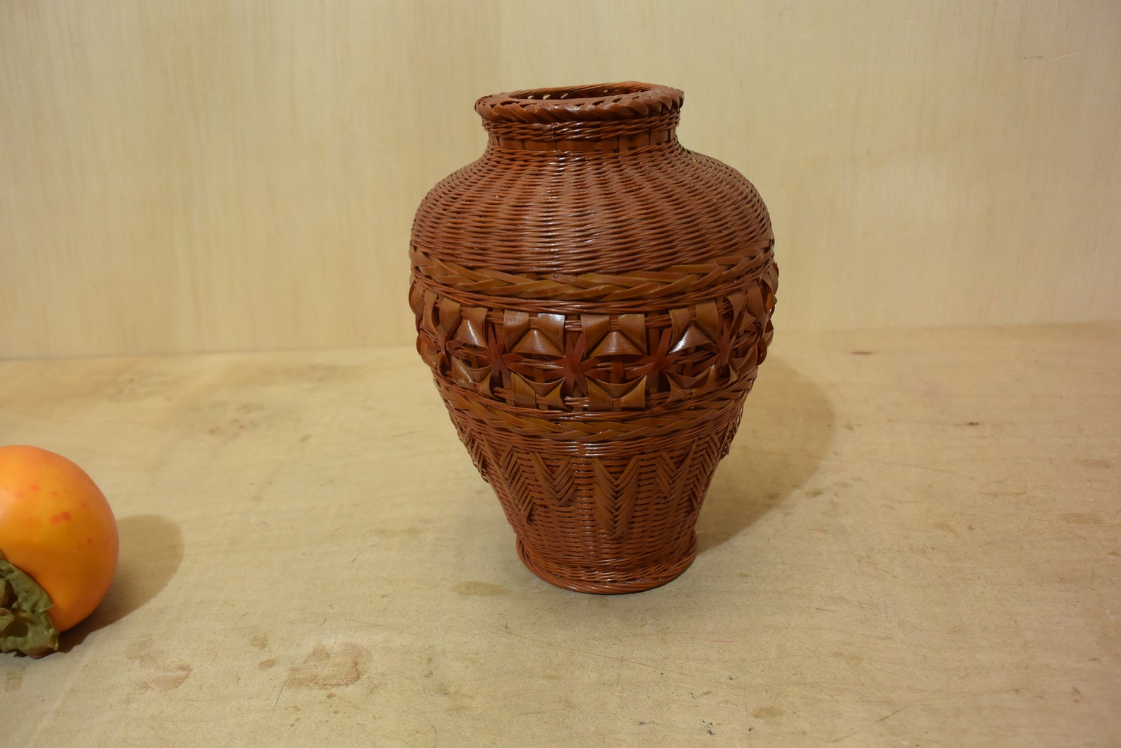 Chinese Bamboo Basket Weave Vase Ceramic Inner Vase Ikebana | Etsy