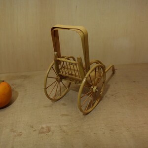 Vintage Japanese Bamboo Rickshaw Cart for Ikebana Flower | Etsy