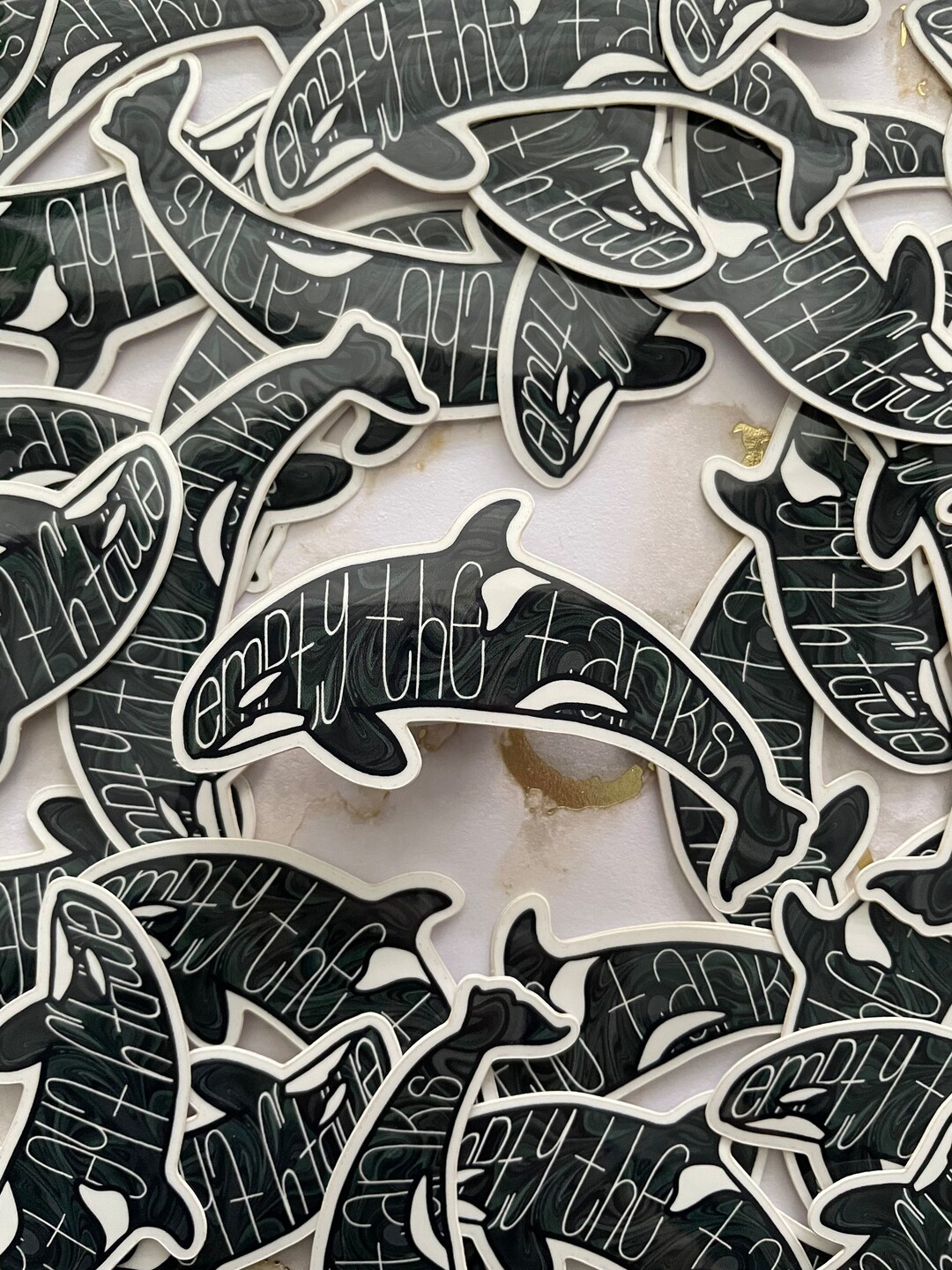 Empty the Tanks Orca Sticker | Killer Whale Sticker | Die-cut Sticker ...