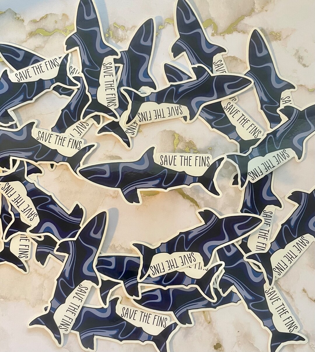Save the Fins Sticker | Shark Sticker | Die-cut Sticker | Vinyl Sticker ...