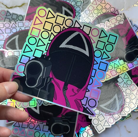 Triangle Guard Stickers Squid Games Stickers Die-cut - Etsy