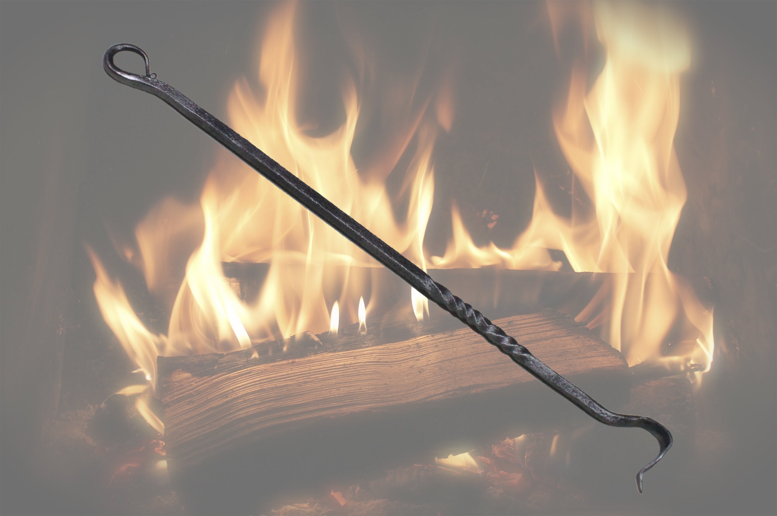 Hand Forged Fire Poker | Iron Fire Poker | Wrought Iron Traditional ...