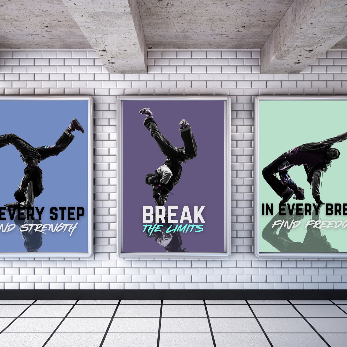 Set of 3 Break Dance Hip Hop Posters: ORIGINAL Inspirational Quotes ...