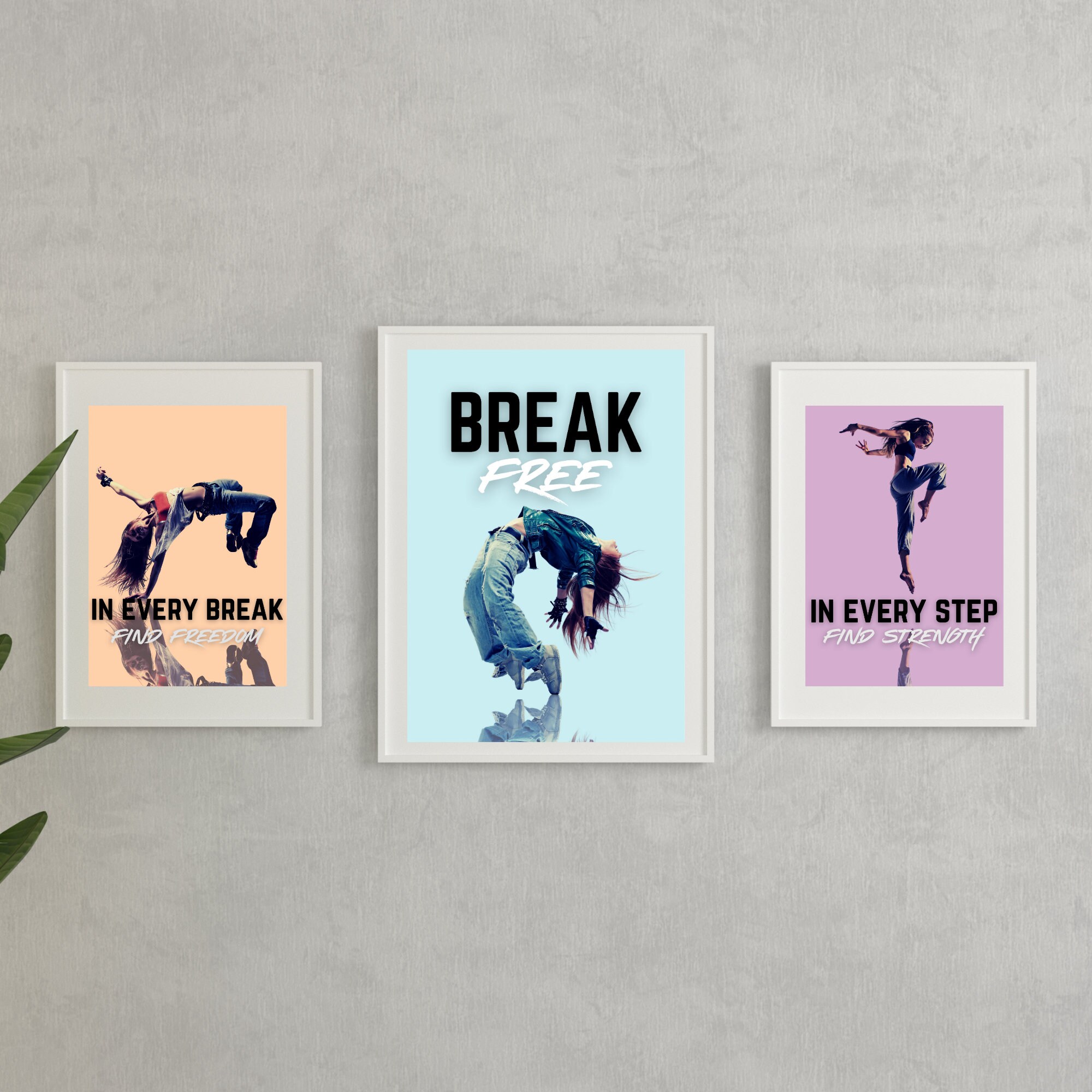 FOR HER Set of 3 Break Dance Hip Hop Posters: ORIGINAL Inspirational ...