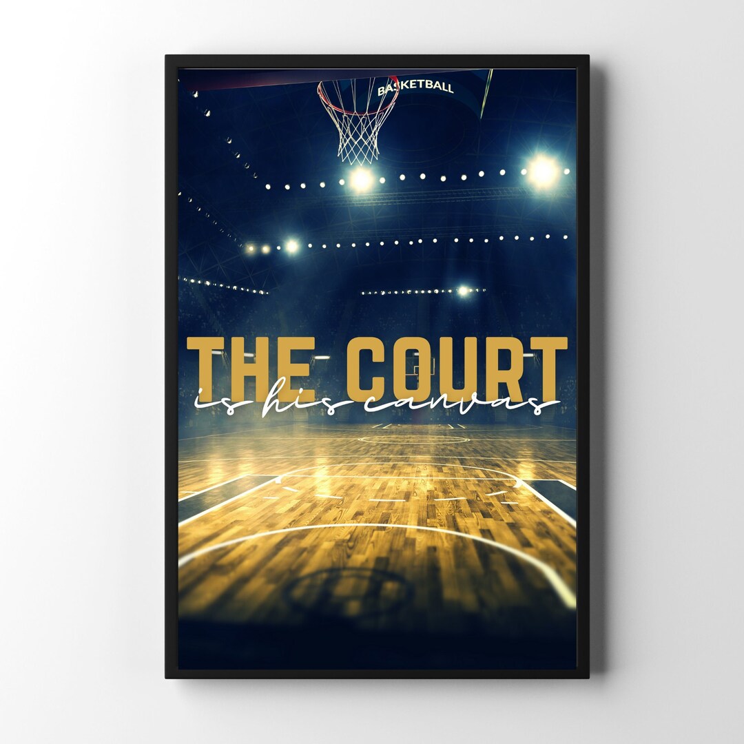Basketball Court Inspirational Art – "the Court is His Canvas" (digital ...