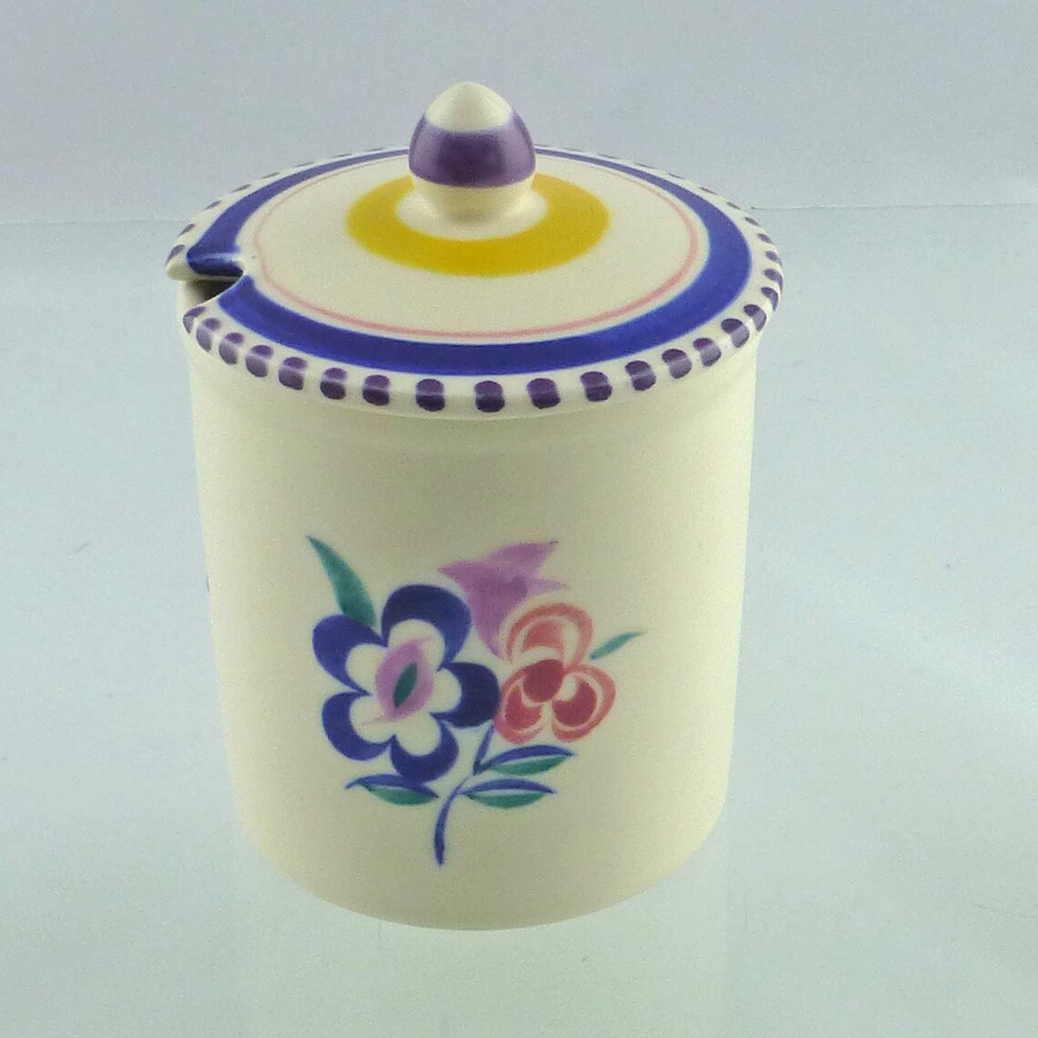 Vintage 1950s Poole Pottery Jam Pot With Lid and Floral Design - Etsy UK