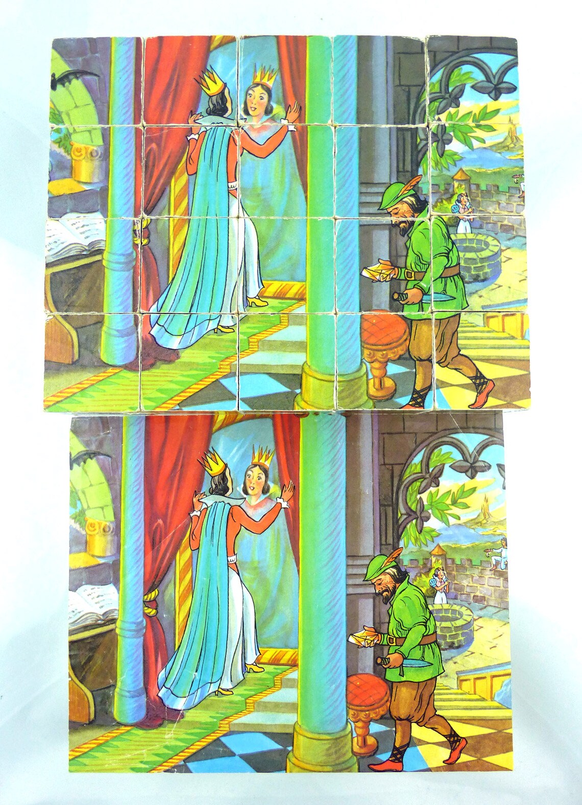Rare Vintage Walt Disney Snow White Picture Blocks Puzzle Game - Etsy