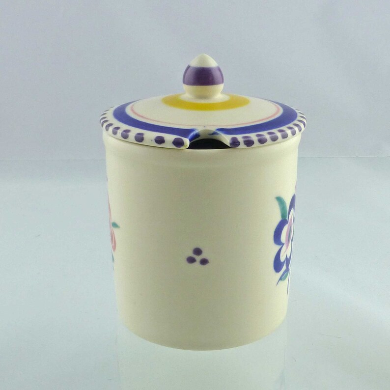 Vintage 1950s Poole Pottery Jam Pot With Lid and Floral Design - Etsy UK