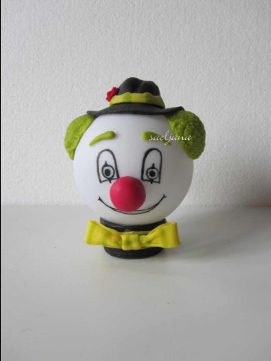 Nightlight : Funny Face Clown! Cold Porcelain. Led. - Etsy