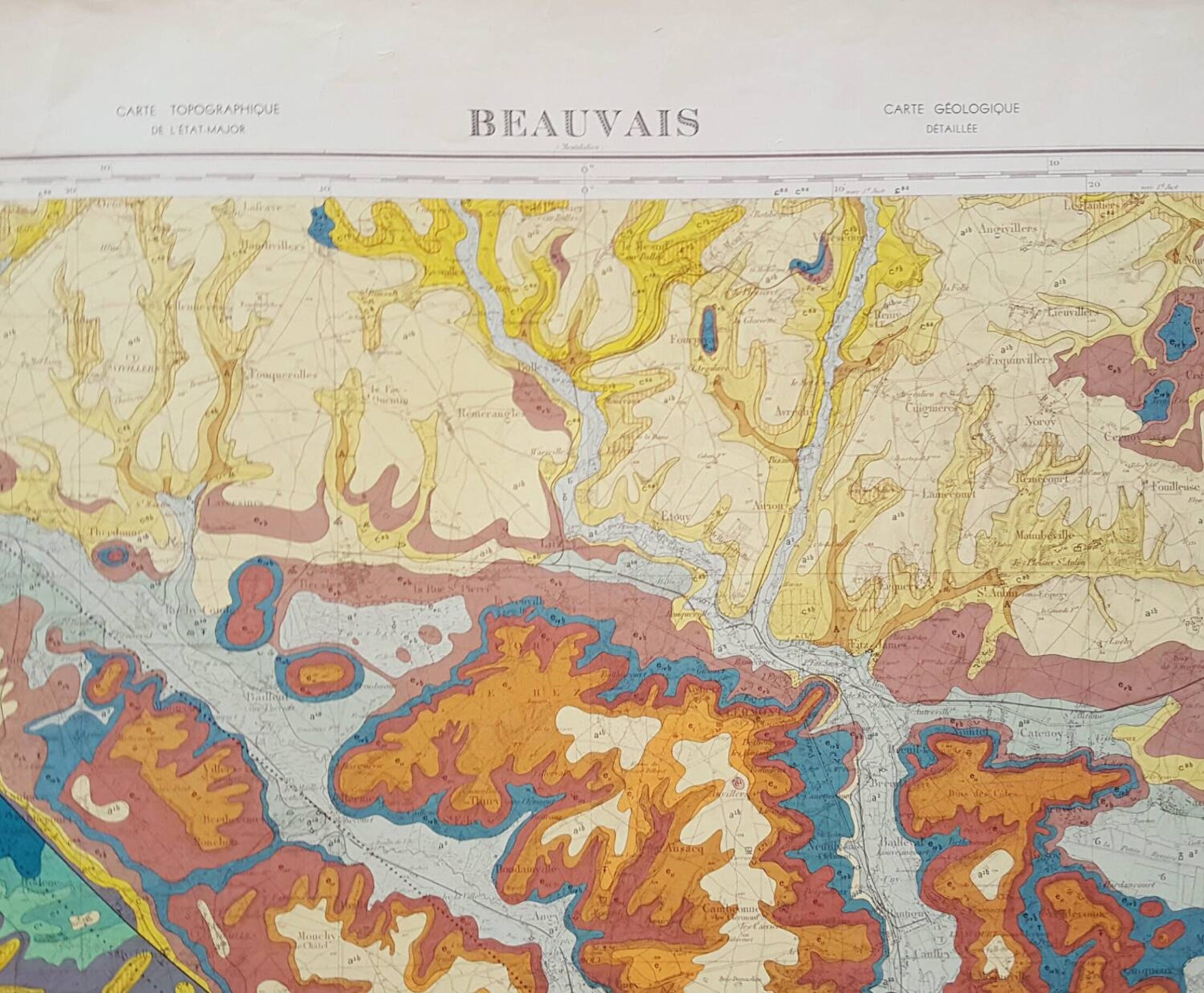 Vintage Map of Beauvais, French Wall Art - Etsy