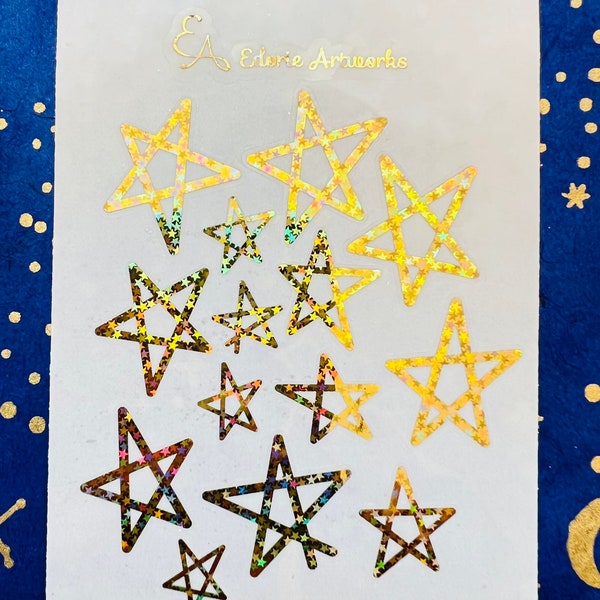 Envelope Star Stickers - Etsy