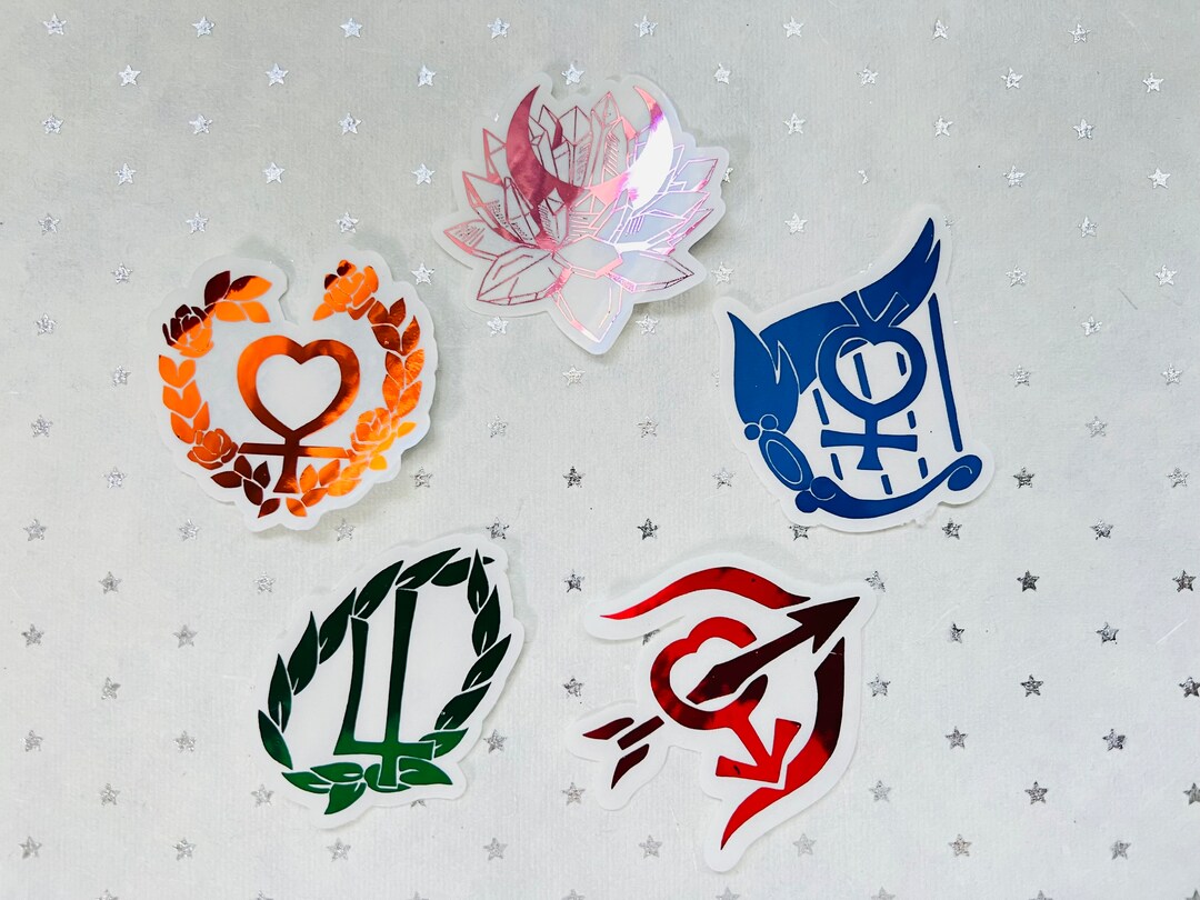 Foiled Scout Symbols, Magical Girl Stickers, Moonie Stickers - Etsy