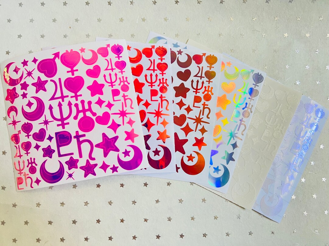 Magical Girl Symbol Stickers: Stars, Hearts, Roman & Greek Gods - Etsy