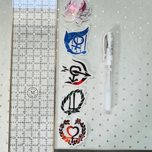 Foiled Scout Symbols, Magical Girl Stickers, Moonie Stickers, Foiled ...