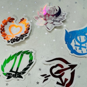Foiled Scout Symbols, Magical Girl Stickers, Moonie Stickers, Foiled ...